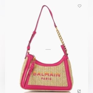 Balmain | Bags | B Army Raffia Shoulder Bag Balmain | Poshmark